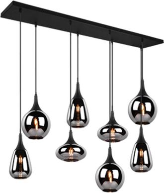 Trio Leuchten Trio Lighting - Suspension led 8xe14 max 40w verre chrome noir - trio - lumina 58647159 58647159 58647159 58647159 58647159