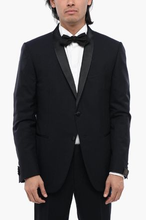 Corneliani CC COLLECTION Zweiknopf-Jacke ACADEMY CERIMO aus Wolle mit Schalkragen Corneliani