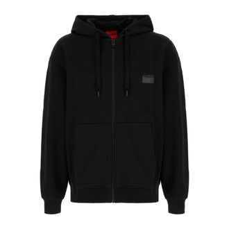 HUGO BOSS Homme, Sweatshirts et sweats &agrave; capuche, Noir, Taille: M Delastomer SweaT-shirt zipp&eacute;