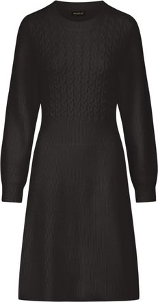 Apart Fashion APART Strickkleid mit Zopfmuster, schwarz, 38