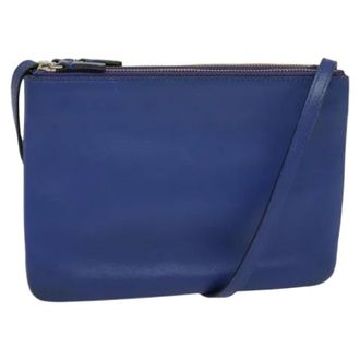 Celine Pre-owned Cuir sacs-celine - Femme - Pre-owned - Bleu - Taille: ONE Size