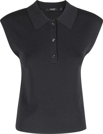 Seventy Femme, Tops, Noir, Taille: 40 FR Polo Smanicato
