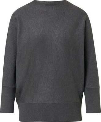 s.Oliver 3/4 Arm-Pullover Strickpullover Strickpullover mit Fledermaus&auml;rmeln und Rippb&uuml;ndchen