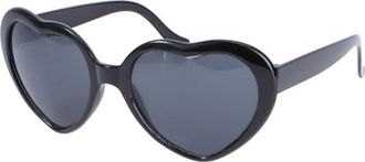 Yarnow Lunettes Diffraction Forme de Coeur Noires Effet Lumineux Accessoire Drôle et Léger pour Fête Carnaval Festival Edm et Cosplay