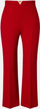 Valentino Gerade Hose VLogo aus Cr&ecirc;pe