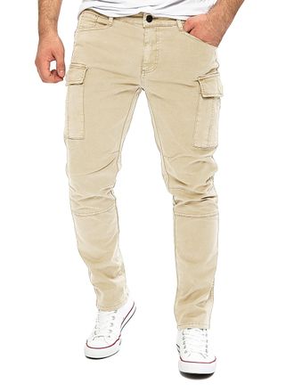 Yazubi Jayden - Stoffhose Mit Taschen - Herrenhose - Cargo Hosen Männer - Arbeitshose Herren, Braun (Rainy Day 135304), W36/L34
