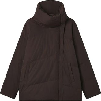 B+ab doudoune zippée à col cheminée - Marron