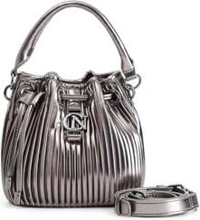 Cafènoir Sac Seau À Cordon Plissé, Pour Femme, Couleur Gris, Taille Taille Unique