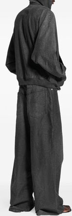 Balenciaga Baggy Trompe-Loeil Cotton Jeans - grey