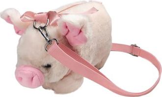 Holibanna Sac &agrave; bandouli&egrave;re cochon en peluche pour filles Bandouli&egrave;re r&eacute;glable L&eacute;ger en plein air &Eacute;tudiant Sac &agrave; bandouli&egrave;re en peluche douce Petit sac pour le 
