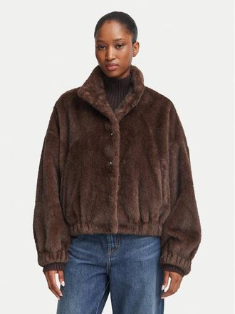 Max Mara Pelzmantel Anemone 2625086021 Dunkelbraun Regular Fit