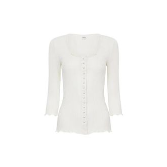 Chlo&eacute; Top H26 - - Knitwear - Damen - Wei&szlig; - S