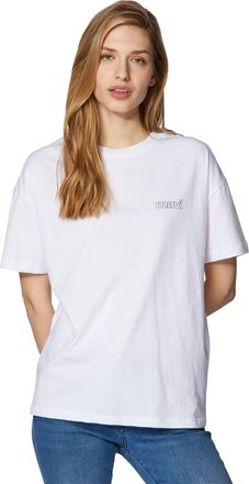 Mavi Damen Logo Tee T-Shirt, White, S