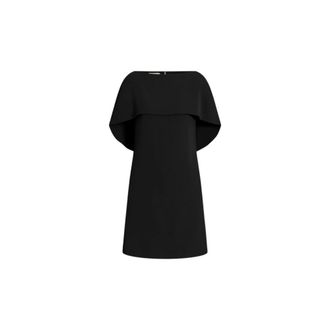 Alberta Ferretti Femme, Robes, Noir, Taille: 40 FR Robe Courte &agrave; D&eacute;tail Cape