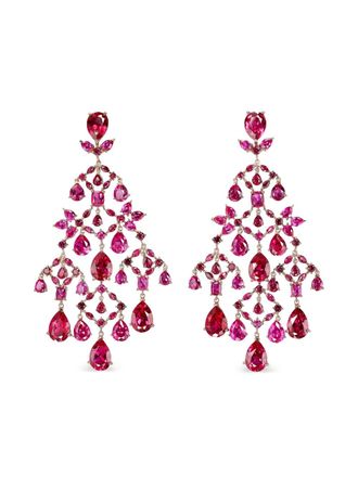 Anabela Chan boucles doreilles pendantes Celestial Cascade en or 14ct - Rose