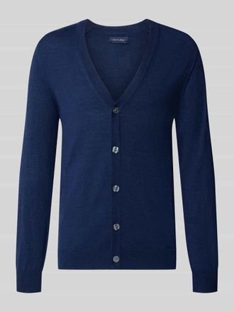 Christian Berg Cardigan aus Woll-Mix mit V-Ausschnitt
