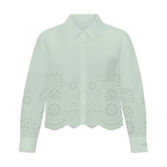 MC2 Saint Barth Femme, Blouses et Chemises, Vert, Taille: 42 FR camicie poliestere