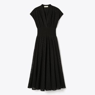 Tory Burch Damen Besticktes Baumwollkleid