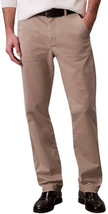 Calvin Klein Herren Chino Hose Cotton Signature Slim Fit, Beige (Vintage Khaki), 32W/38L