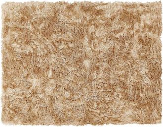 Beliani Beliani - Couvre-lit Fourrure Synth&eacute;tique 150 x 200 cm en Polyester Marron Clair Delice