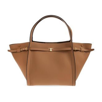 Tod's Femme, Sacs, Brun, Taille: ONE Size Sac Shopper Medium en Cuir