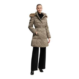 Guess Femme, Manteaux, Beige, Taille: 36 FR Marina Puffer Jacket