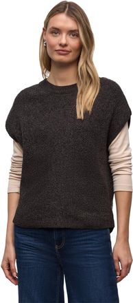 Street One &Auml;rmelloser Chenille Pullover Darkest Brown 44
