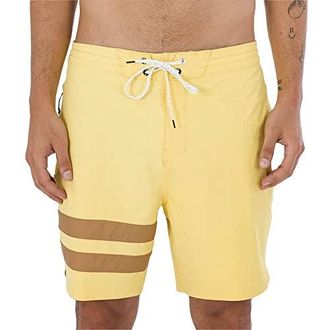 Hurley Phantom+ Block Party Renegade 18 Board Shorts, Buttersauce, 28 Homme