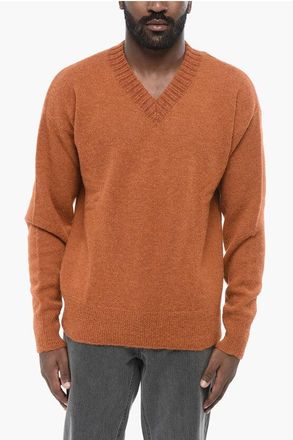 Altea V Neck Brushed Alpaca Blend Sweater size 3xl