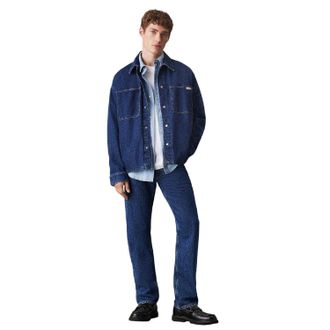 Calvin Klein Jeans Jeansjacke f&uuml;r Herren, Vordertasche, leger (Dunkles Jeansblau)
