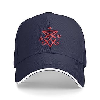 Generic Casquettes Sport Sceau Occulte De Lucifer Satanique Casquettes Baseball Décontractée Solaire Cap Réglable pour Été Golf Extérieur