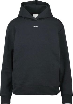 Calvin Klein Femme, Sweatshirts et sweats &agrave; capuche, Noir, Taille: 36 FR Felpa Corta