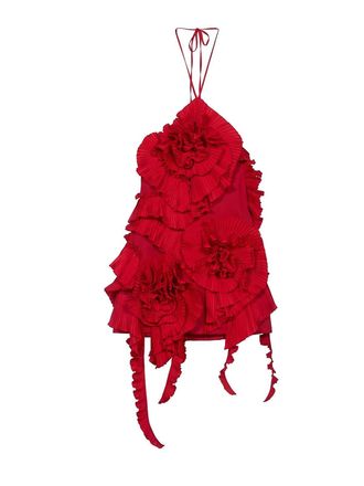 Blumarine Robe Au Genou - Rouge