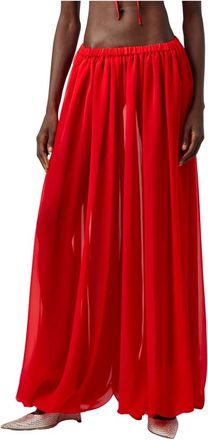 Giuseppe Di Morabito Femme, Pantalons, Rouge, Taille: 38 FR Wide Pantalons