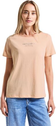 Street One Damen 3227732 T-Shirt mit Print, apricot Blush, 46