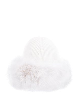 Queen Helena Winterm&uuml;tzen mit Weichem Fell Zehe f&uuml;r Damen CP07 Wei&szlig;, One Size