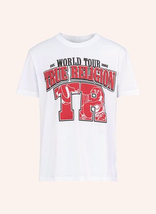 True Religion T-Shirt Arch Logo weiss
