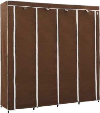 vidaXL Kleiderschrank mit 4 Fächern Braun 175 x 45 x 170 cm Vidaxl