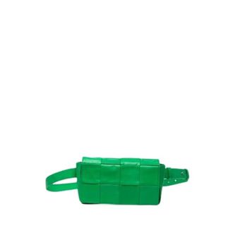 Bottega Veneta Pre-owned Woven Nappa Belt Bag - - Pre-owned - Damen - Gr&uuml;n - ONE SIZE
