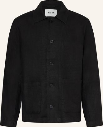 Nn.07 Nn.07 Overshirt Morgan Aus Leinen schwarz