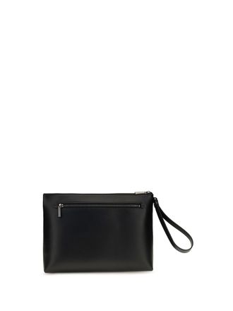 Christian Louboutin Mens Kosmica Leather Clutch Black Calf Bos Taurus Wallet