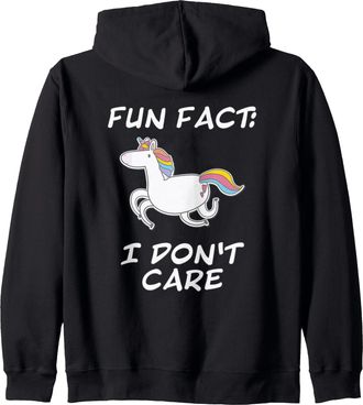 Jimbeels Fun Fact Einhorn I Dont Care - Lustiger Einhorn Spruch Kapuzenjacke
