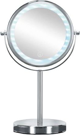Kleine Wolke Kosmetikspiegel Bright Mirror mit 5-facher Vergr&ouml;&szlig;erung, LED-Beleuchtung und Touch-Funktion, Gr&ouml;&szlig;e: 17,5 x 29,5 x 12 cm, Material: Metall/Glas/LED