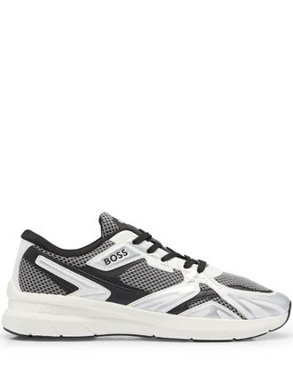 BOSS baskets lacées à empiècements - Blanc