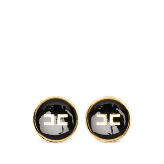 Elisabetta Franchi Femme, Accessoires, Jaune, Taille: ONE Size Boucles doreilles avec logo
