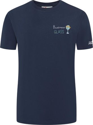 MC2 Saint Barth Summer T-Shirt mit kleinem Glas-Motiv in