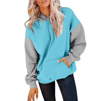 Generic Sweat à capuche confortable pour femme - Sweat uni pour femme - Automne 2023 - Sweat à capuche court à manches longues - Vêtements dhiver avec poche -
