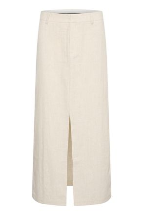 Kaffe Damen Maxi, Midrise, Taille, A-Line, hohe Passform, mit Rei&szlig;verschluss Skirt, Feather Gray Melange, 36