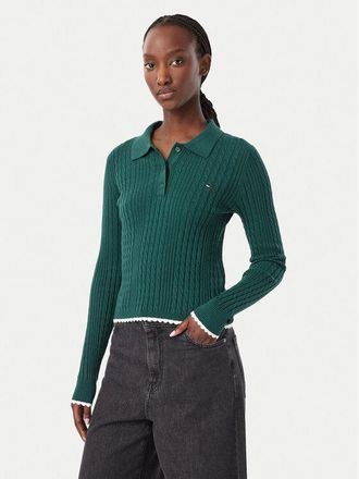 Tommy Jeans Pullover DW0DW23354 Dunkelgr&uuml;n Slim Fit