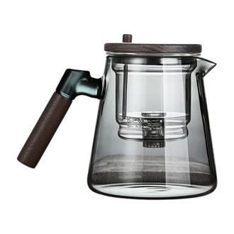 Generico Teesieb: aus mit 750 ml, Pressfilter-Design, Sieb, Holzgriff, hitzebest&auml;ndig, mit losen Bl&auml;ttern f&uuml;r Zuhause, K&uuml;che